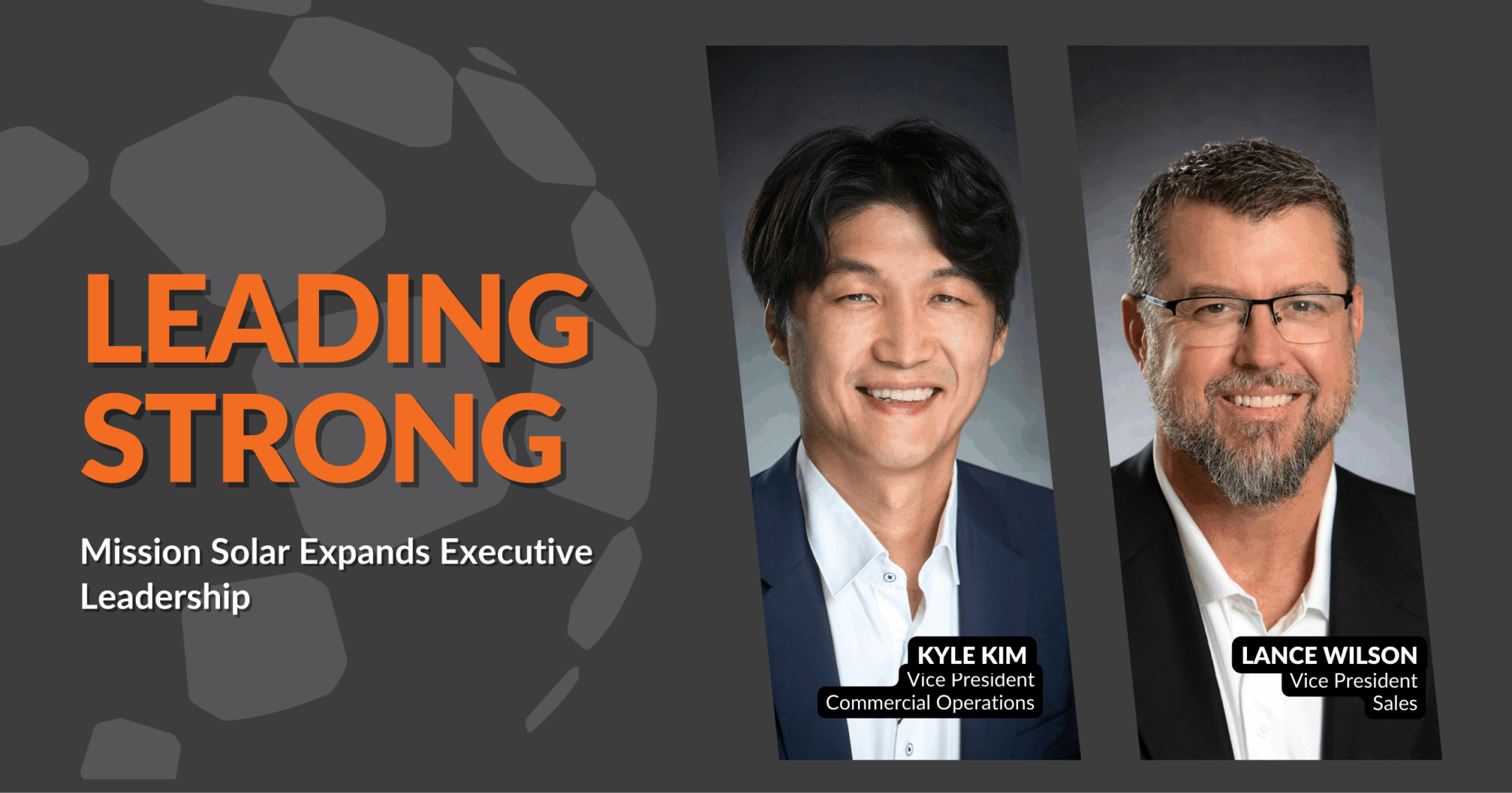 Lance Wilson and Kyle Kim Step Into Key Leadership Roles - Mission Solar